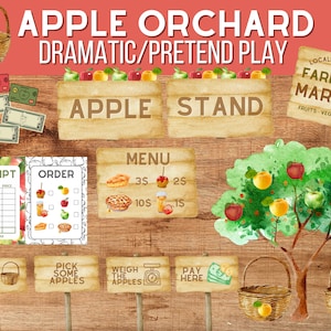 Apple Orchard Pretend Play Set: DIY Kids Activity (printable) - Etsy