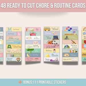 Visual Schedule for Kids, Reward Chart With Stickers, Daily Routine ...