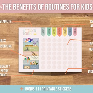 Visual Schedule for Kids, Reward Chart With Stickers, Daily Routine ...