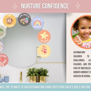 Printable Kids' Affirmation Cards: Mirror Decor (digital Download) - Etsy