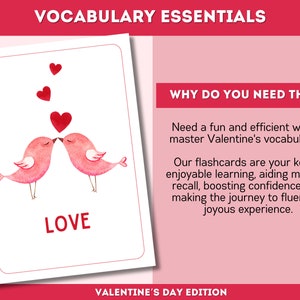 Printable Flashcards, Valentines Day Flashcards, Flashcards, Preschool ...