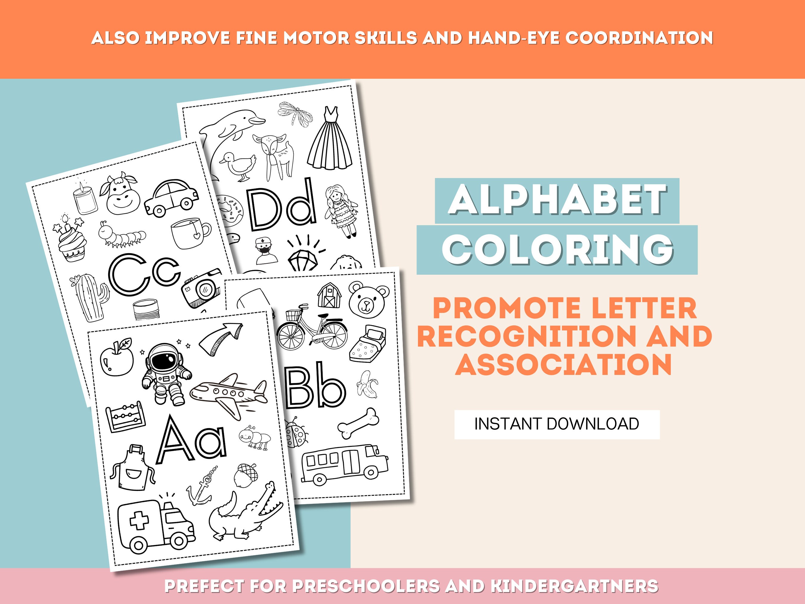 Alphabet Coloring Pages, Preschool Coloring Pages, Preschool Activity ...