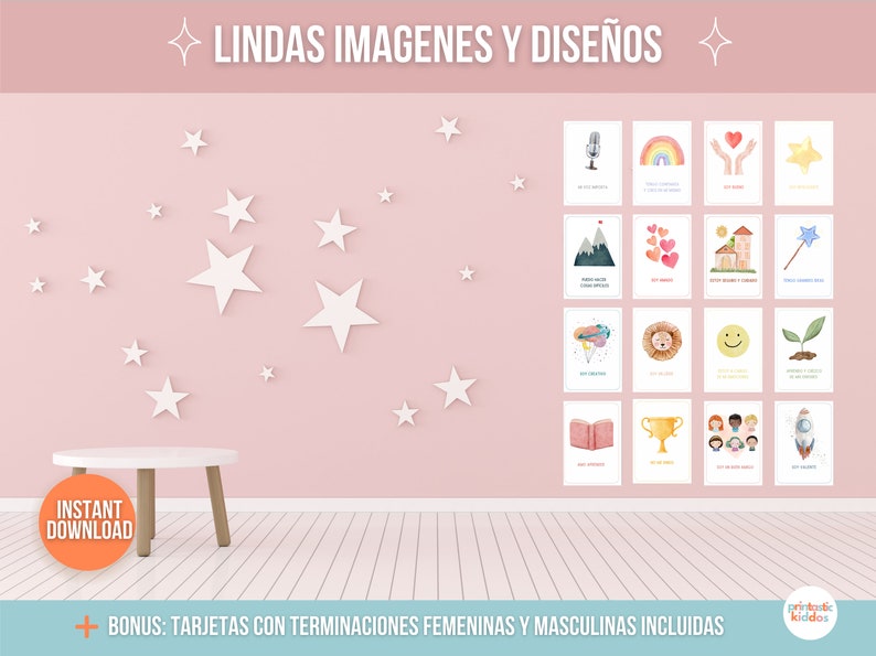 Tarjetas de afirmaciones positivas para niños en español / Positive ...