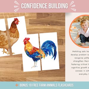 Farm Animals Matching Game for Toddlers: Educational Activity (digital ...