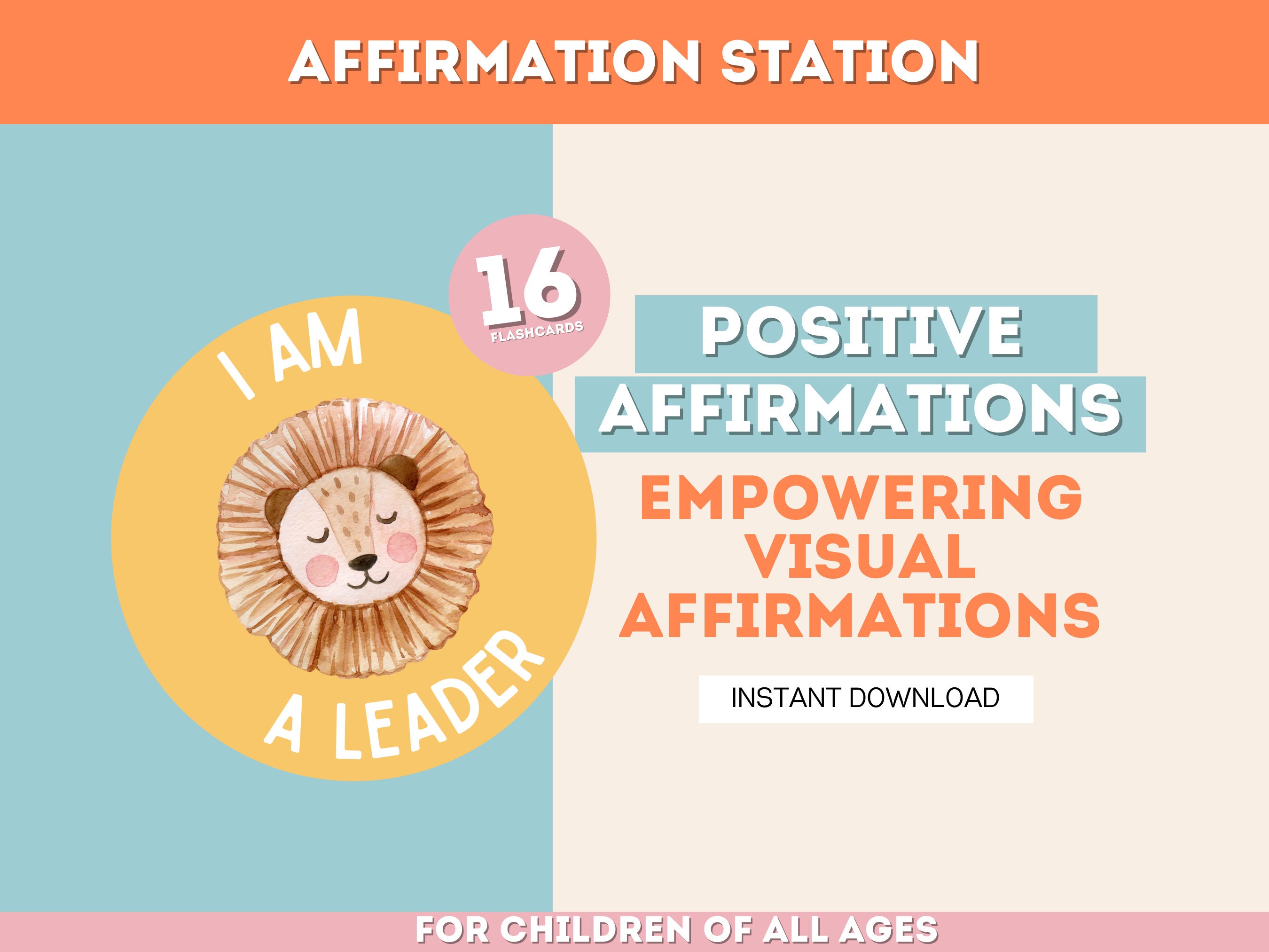 Printable Positive Affirmation Cards for Kids, Inspirational Learning ...