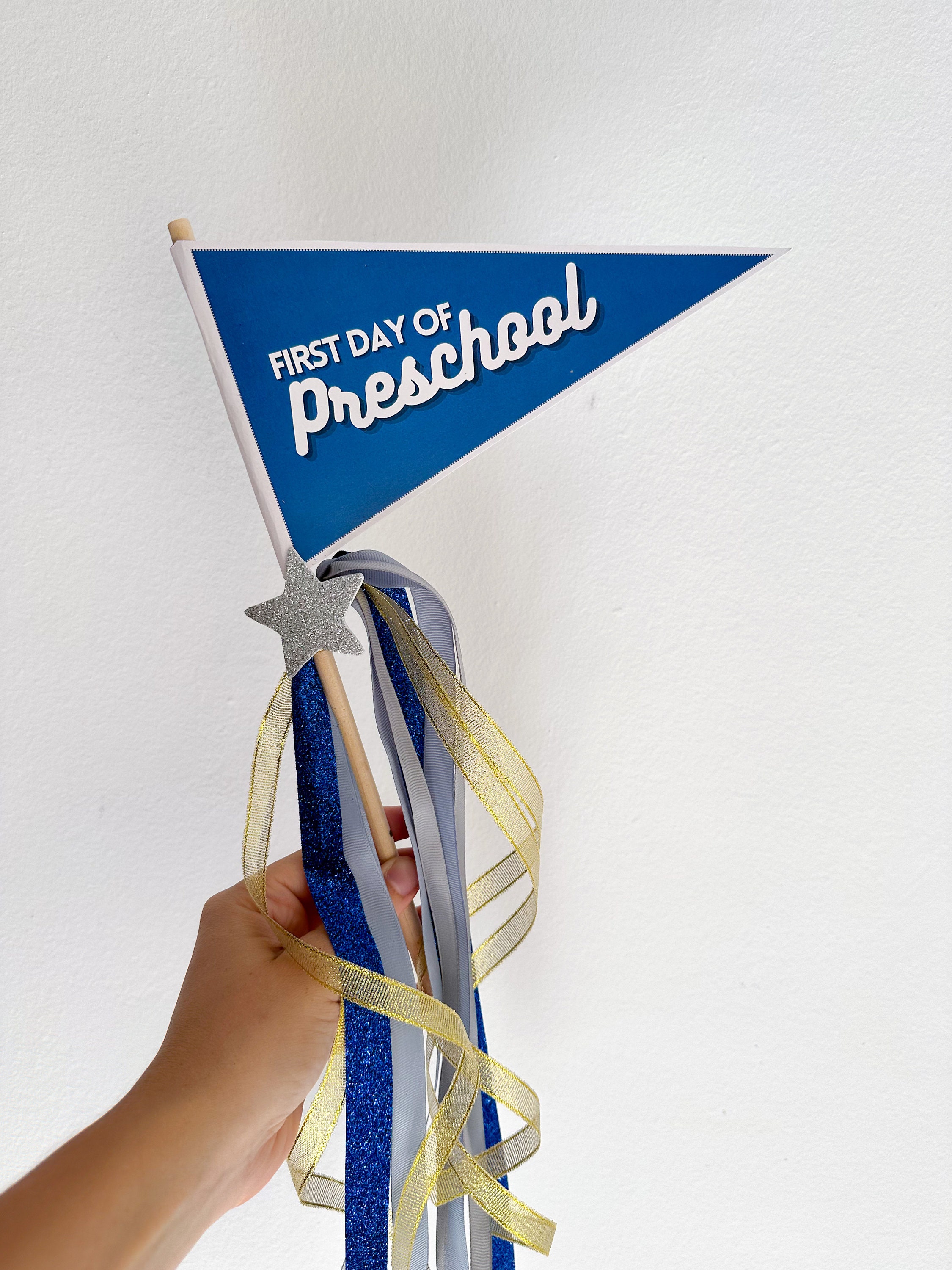 First Day of School Printable Pennant Flags, Custom Printable School ...