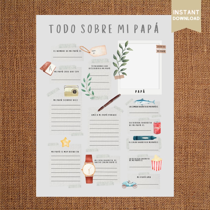 Regalo Para Papa De Hijo, Dia Del Padre Regalo, Spanish Dad Gift ...