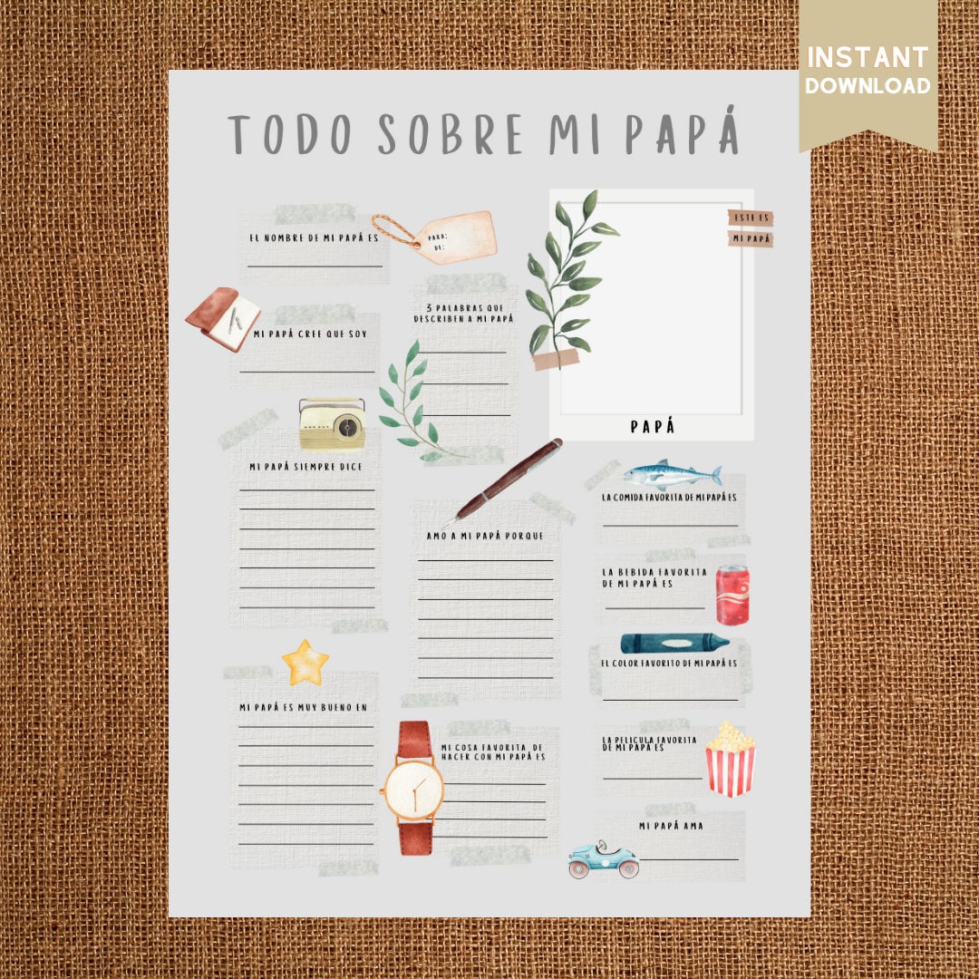 Regalo Para Papa De Hijo, Dia Del Padre Regalo, Spanish Dad Gift ...