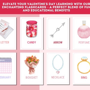 Printable Flashcards, Valentines Day Flashcards, Flashcards, Preschool ...