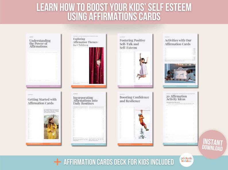 Kids Affirmation Cards: Beginner's Guide With 150+ Activities (PDF) - Etsy