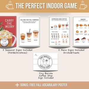 Printable Coffee Shop Pretend Play Set: Barista Role Play (instant ...