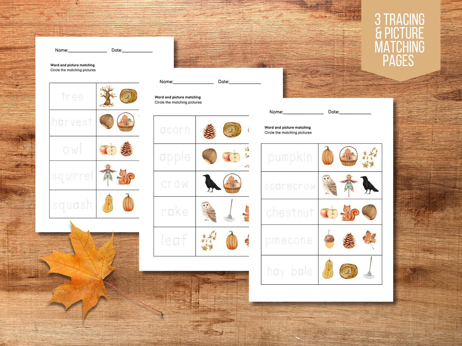 Fall Busy Book Printable, Printable Flashcards, Fall Coloring Pages ...