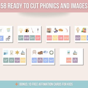 Magnetic Tiles Phonics Flashcards: Montessori Learn to Read (digital ...