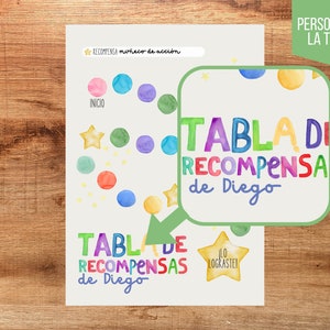 Custom Sticker Chart in Spanish | Tabla De Recompensas Para Niños ...