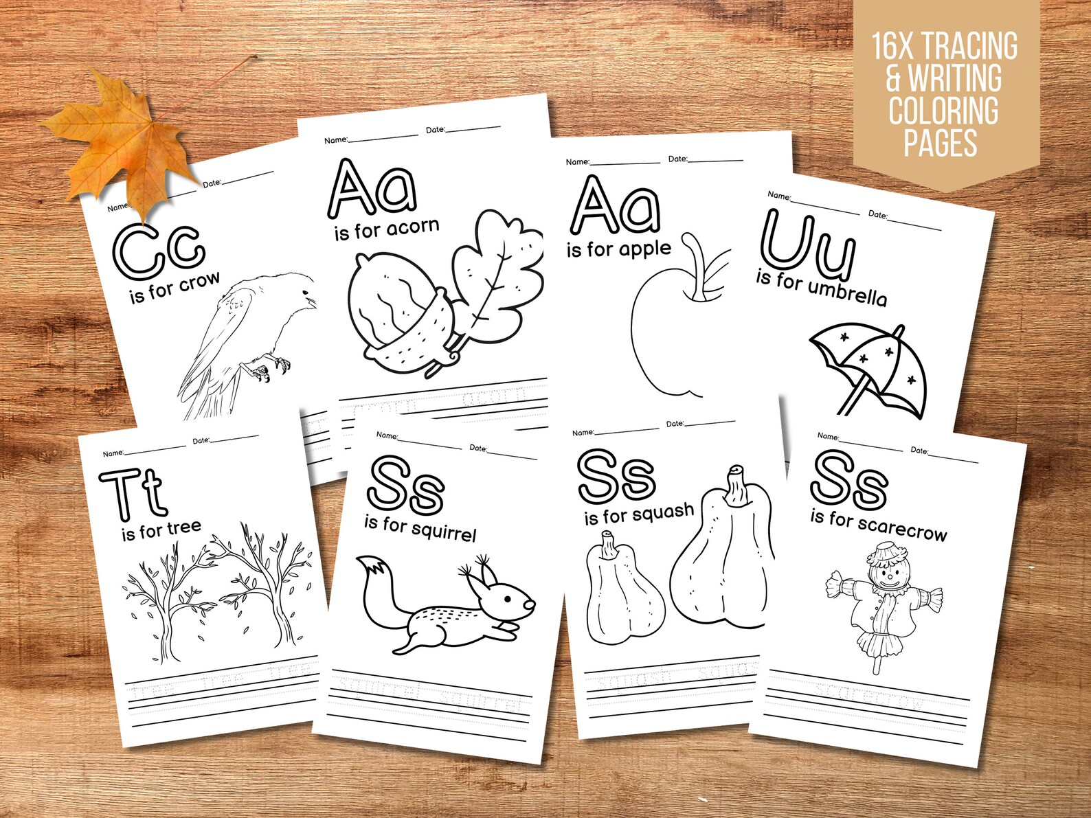 Fall Busy Book Printable, Printable Flashcards, Fall Coloring Pages ...