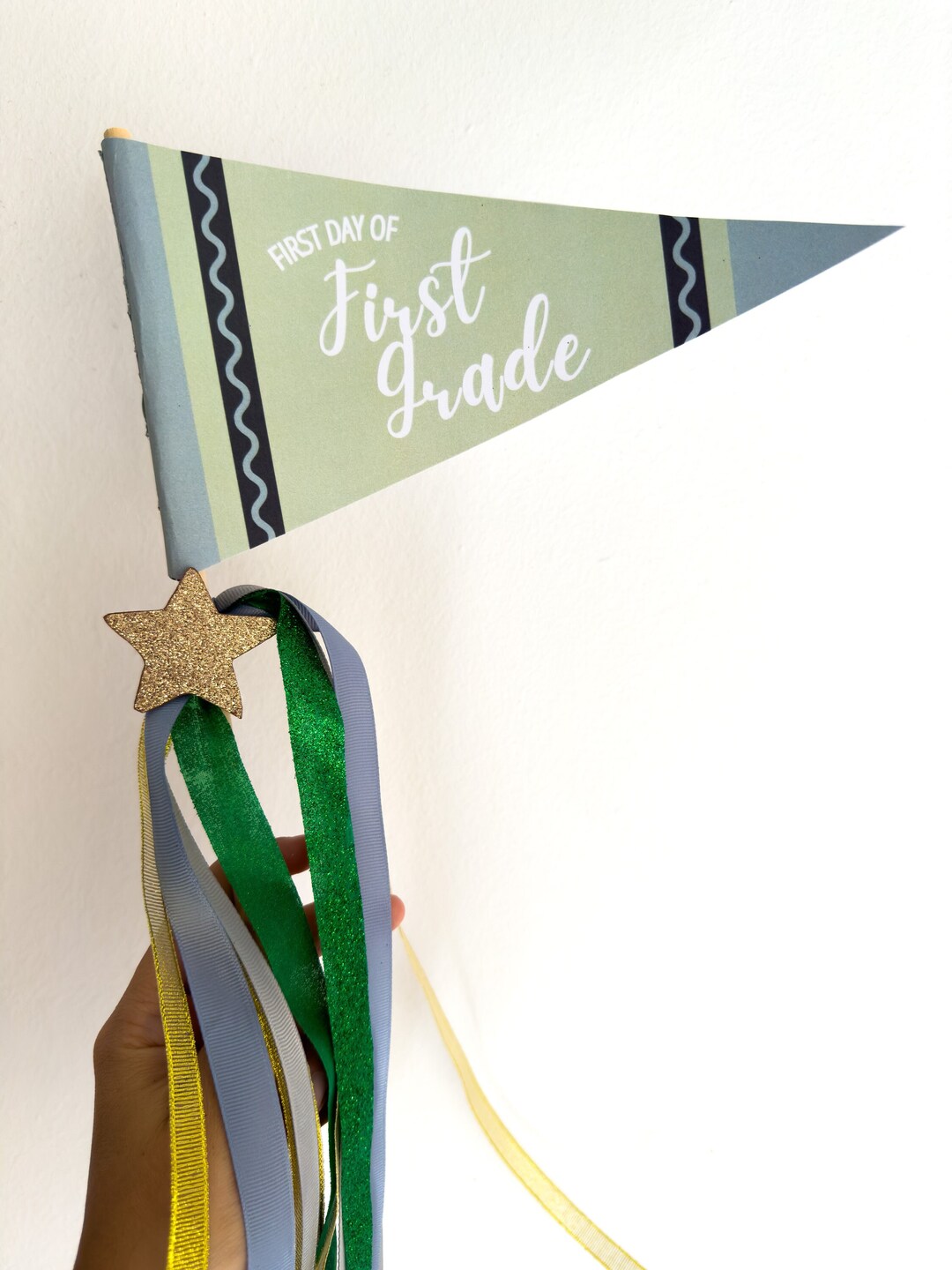 First Day of School Pennant Flag • Pennant Flag Printable • 1st Day of ...