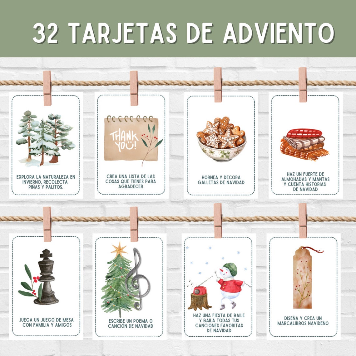 Christmas Advent Calendar Activity Cards for Kids (digital Download) - Etsy