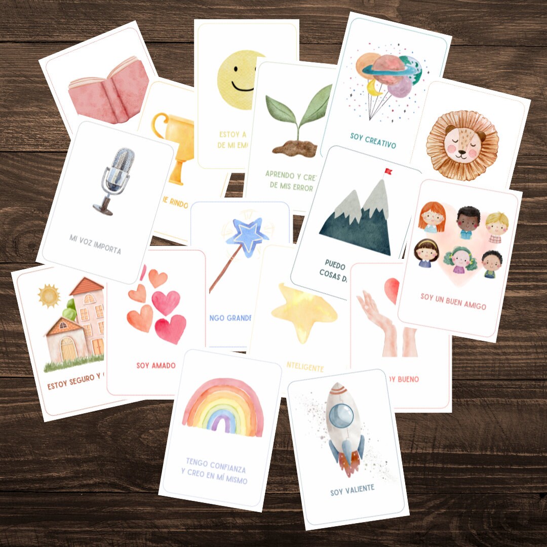 Tarjetas De Afirmaciones Positivas Para Niños En Español Positive ...