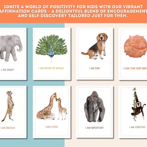 Printable Positive Affirmation Cards for Kids, Mental Health Cards for ...