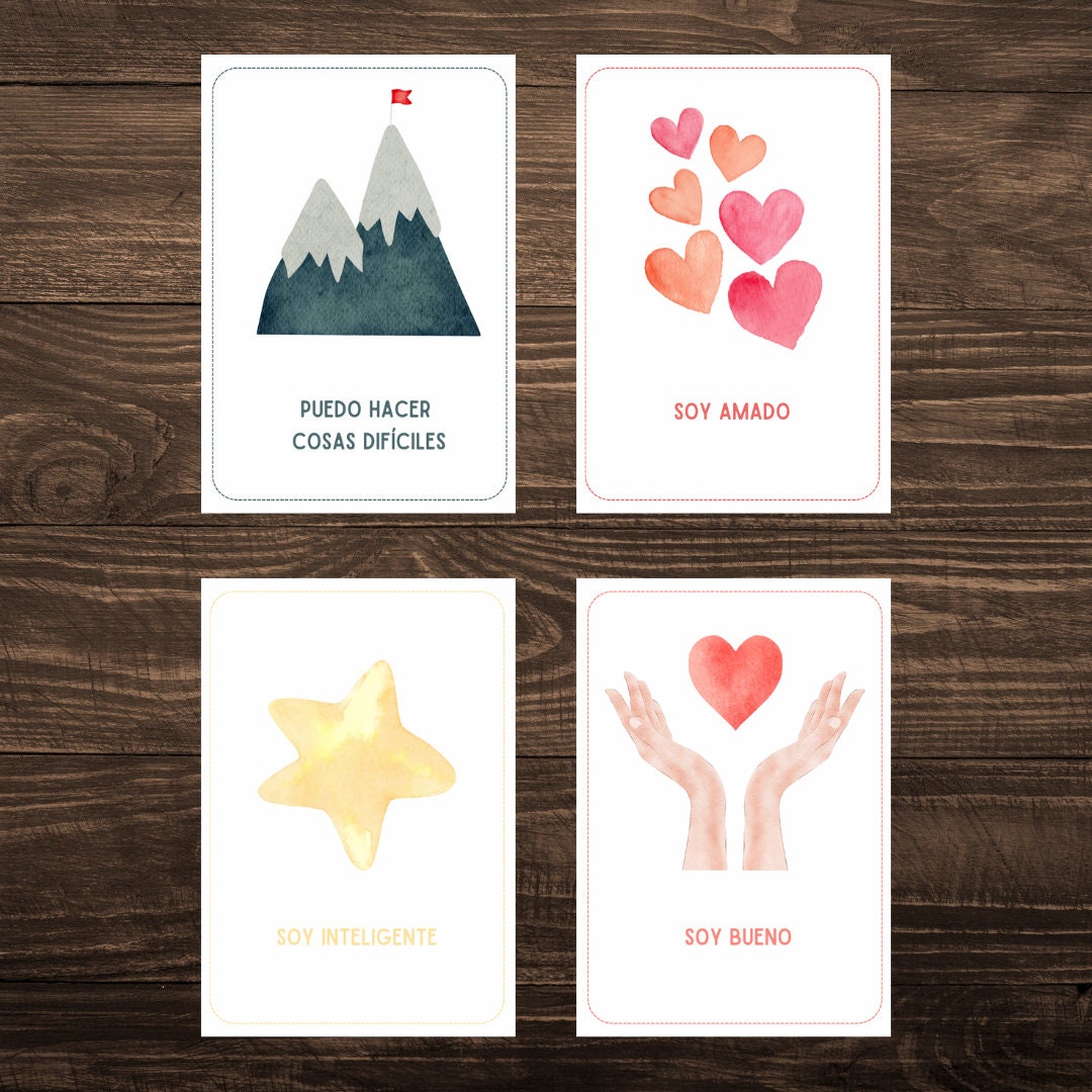 Tarjetas De Afirmaciones Positivas Para Niños En Español - Etsy Australia