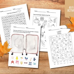 Fall Busy Book Printable, Printable Flashcards, Fall Coloring Pages ...