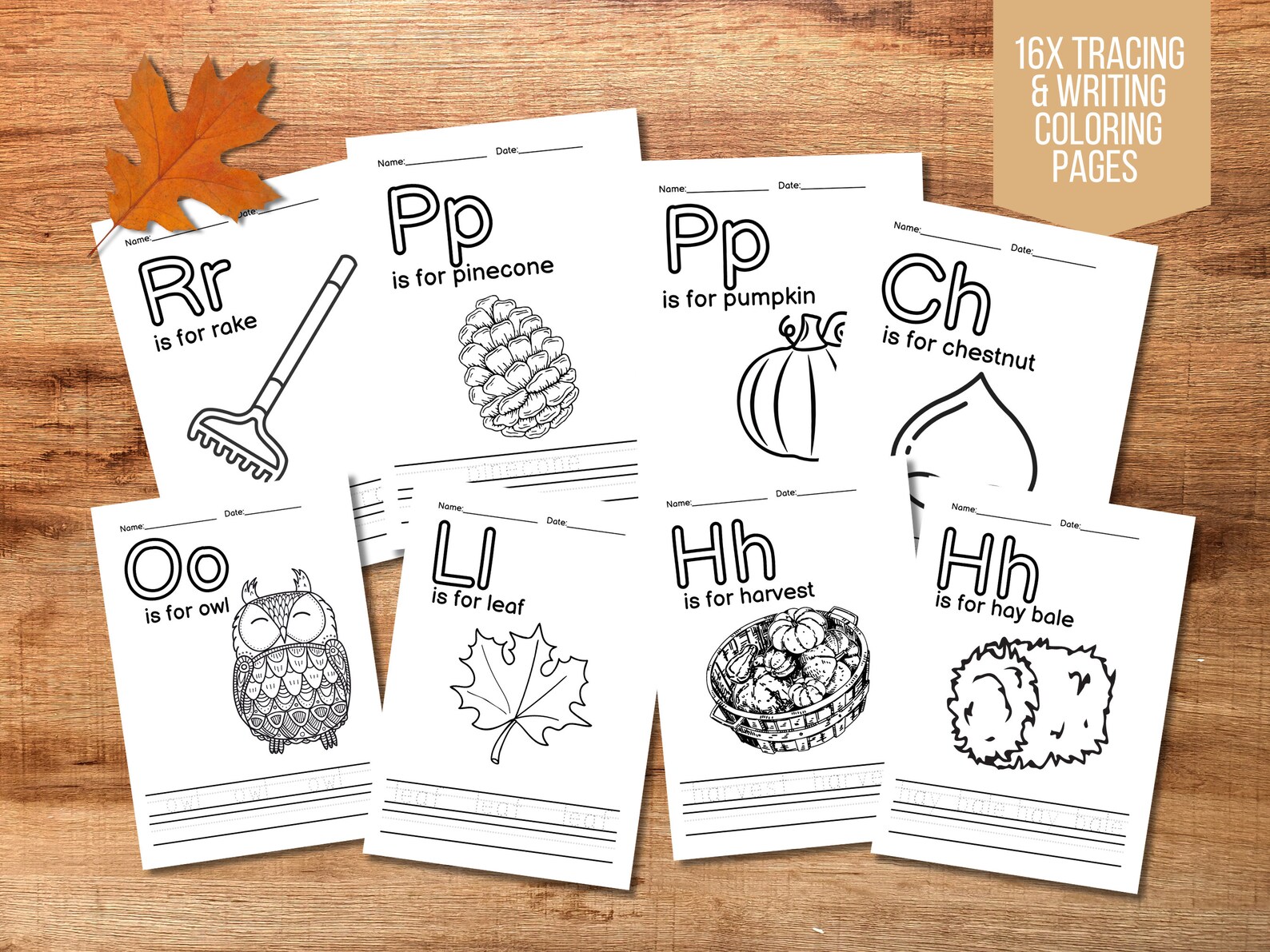 Fall Busy Book Printable, Printable Flashcards, Fall Coloring Pages ...