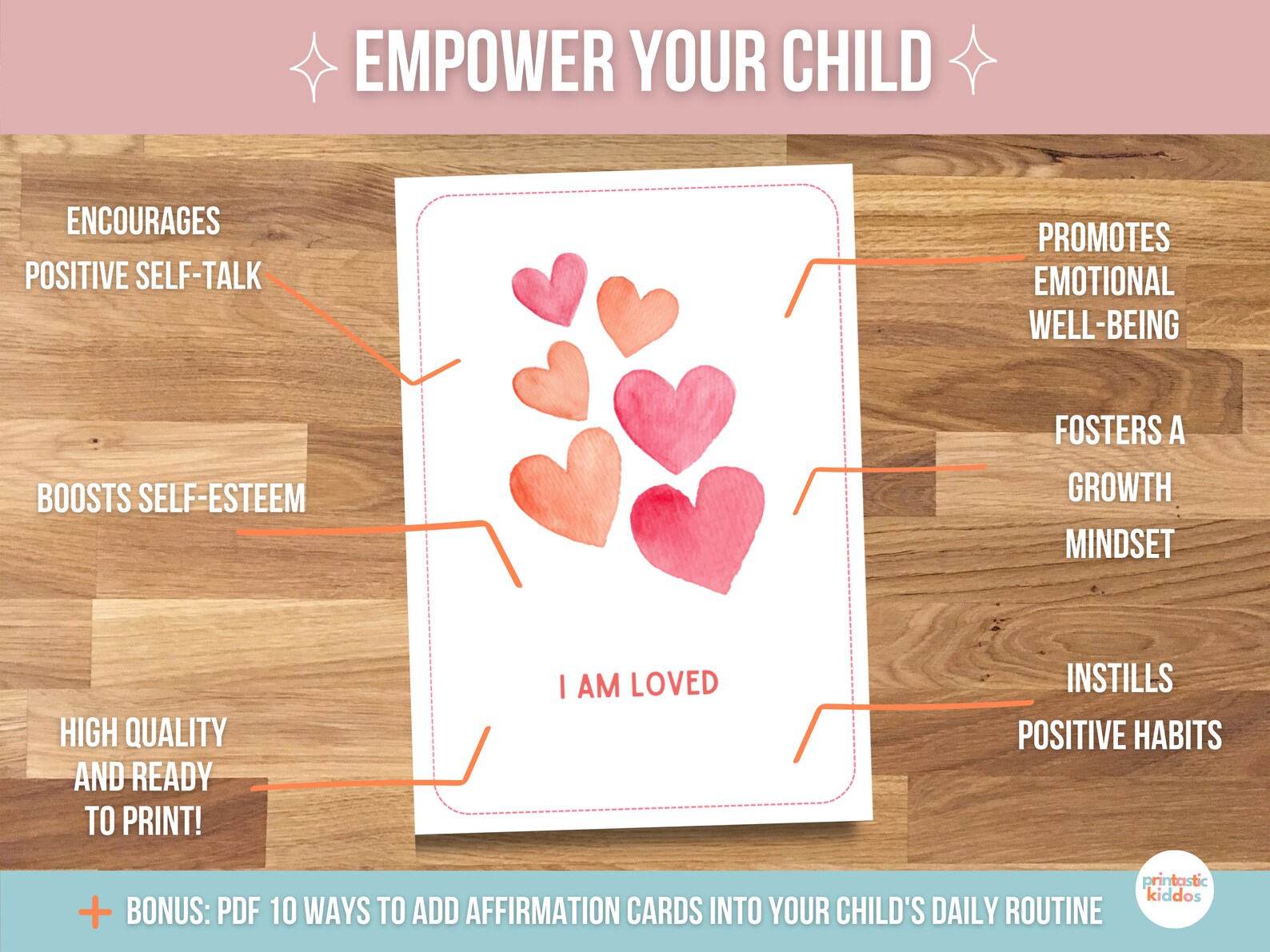 Empowering Affirmation Cards, Printable Affirmation Cards for Kids ...