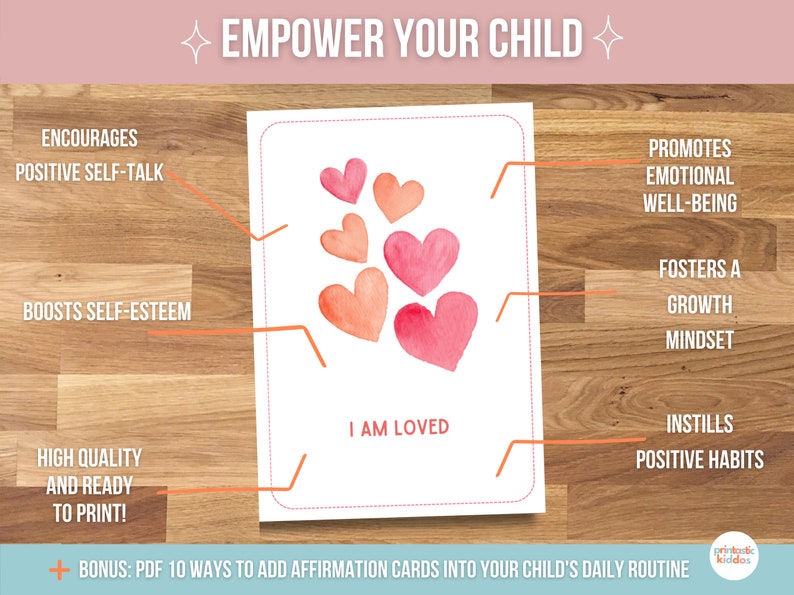 Empowering Affirmation Cards, Printable Affirmation Cards for Kids ...