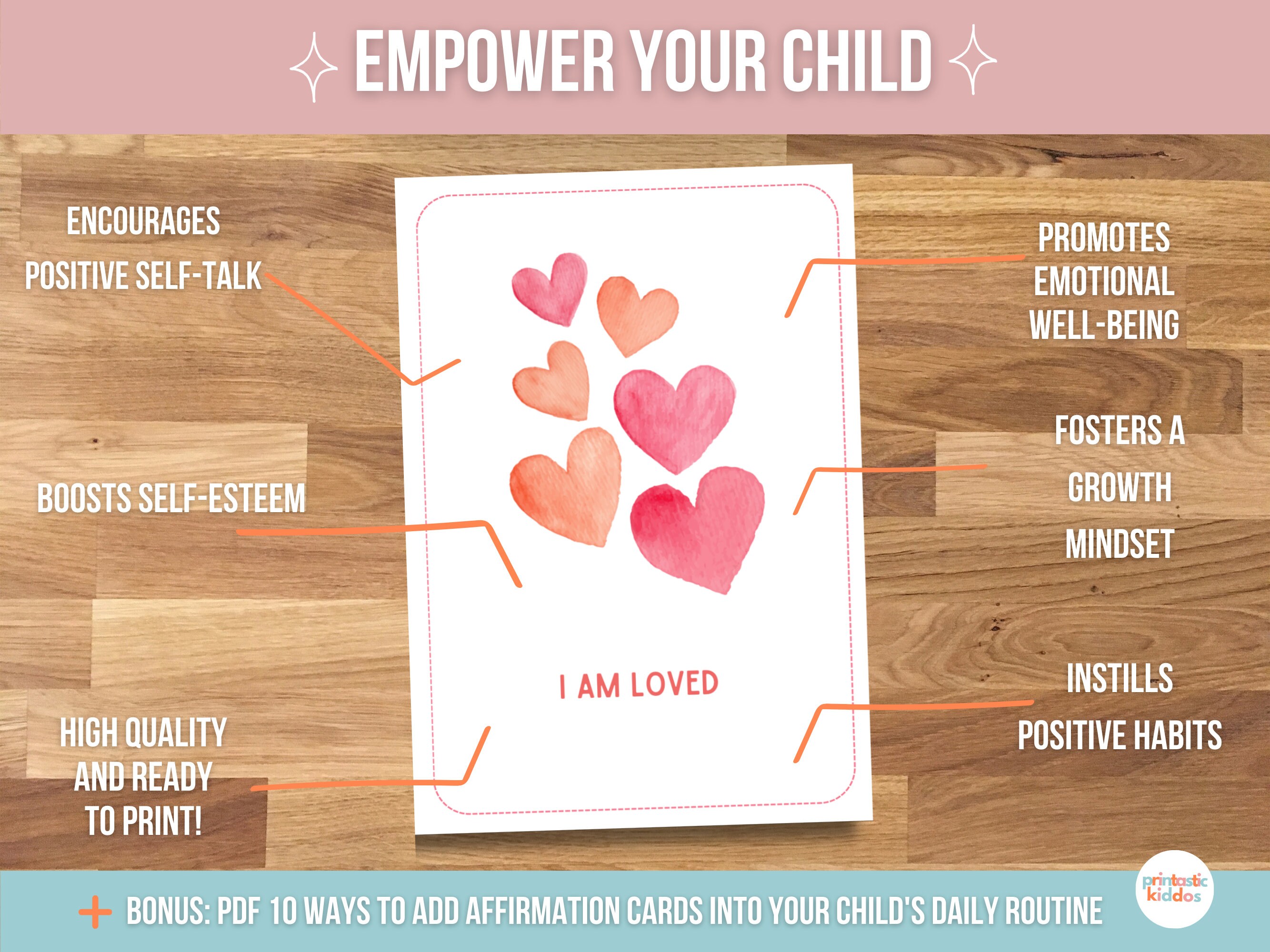 Empowering Affirmation Cards, Printable Affirmation Cards for Kids ...
