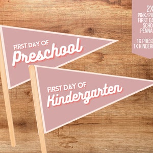First Day of School Pennant Flag: Custom Printable (digital Download ...