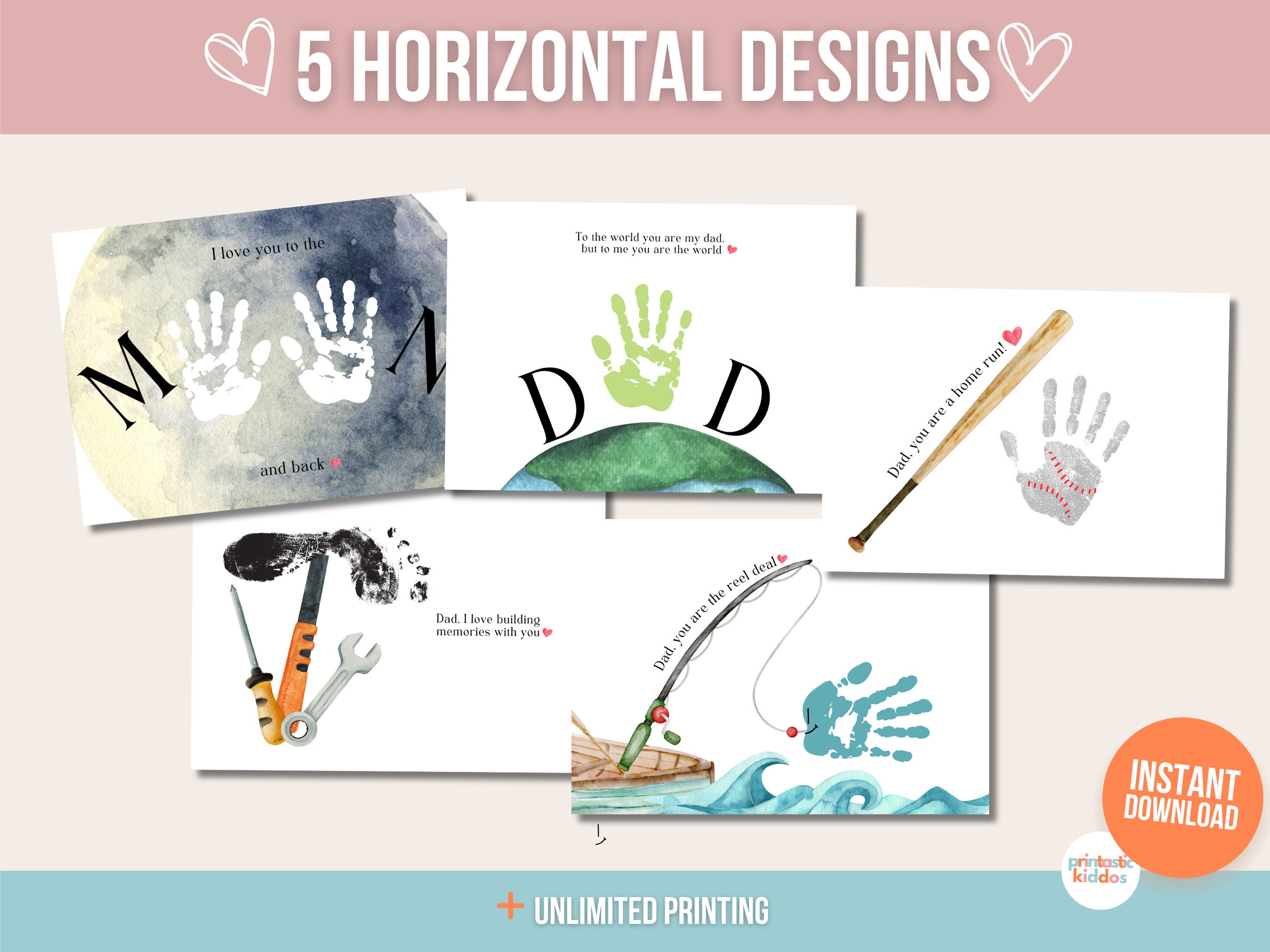 Father's Day Printable Bundle, Fathers Day Art Bundle, Fathers Day Gift ...