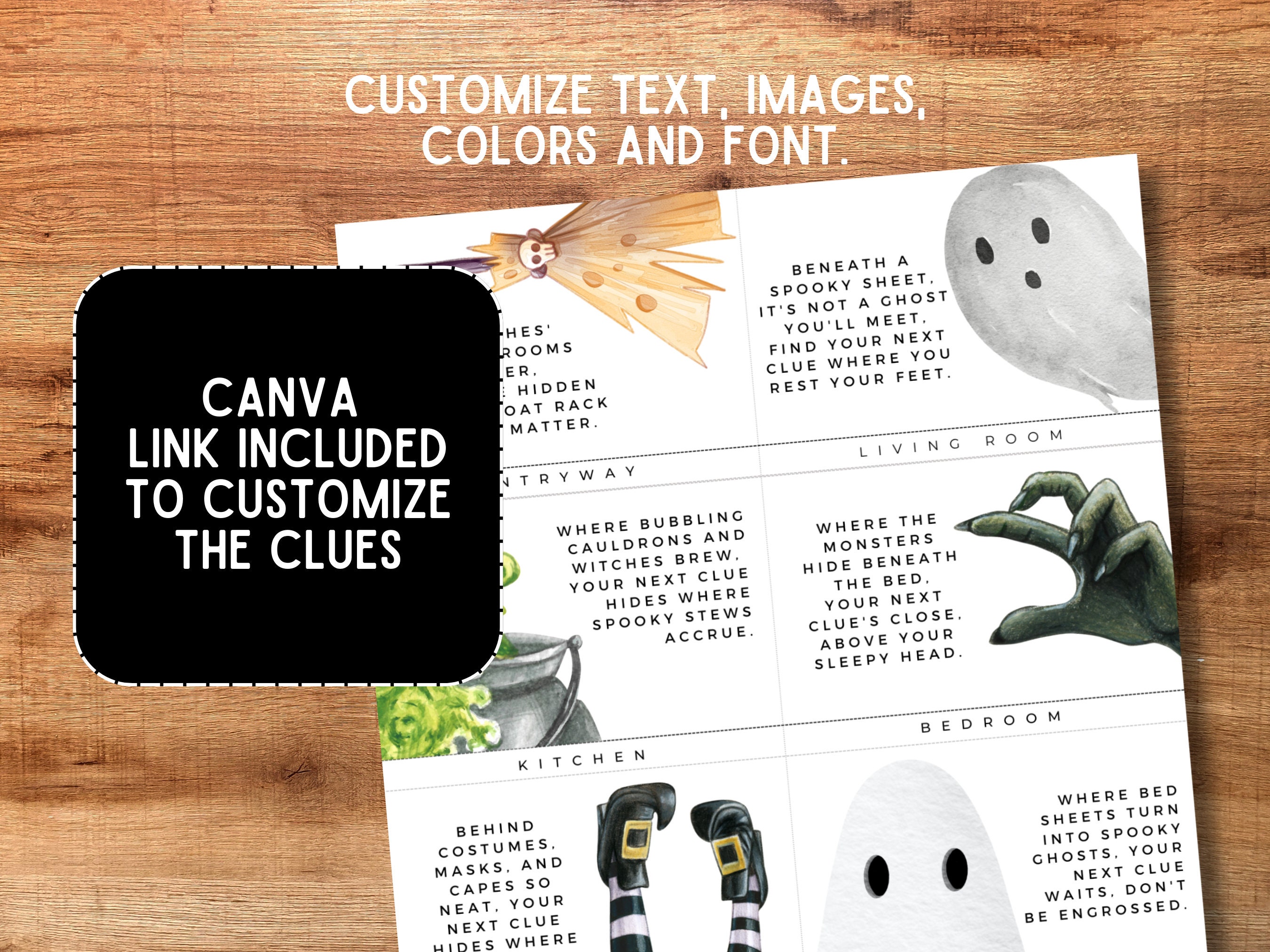 32 Halloween Treasure Hunt Clues Halloween Scavenger Hunt Clues ...