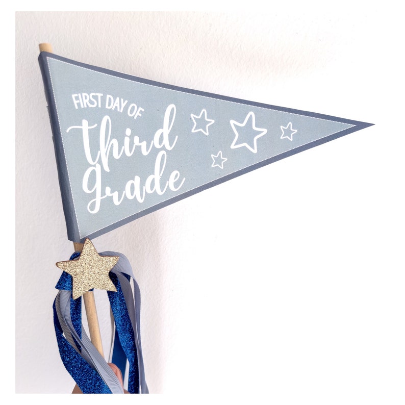 First Day of School Pennant Flag: DIY Printable (digital Download) - Etsy