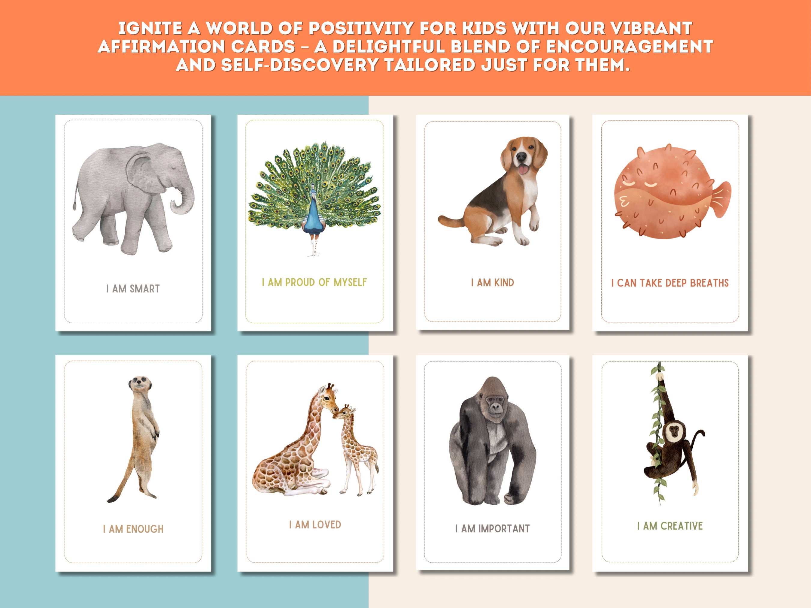 Kids Digital Affirmation Cards, Kids Affirmation Deck, Kids Daily ...