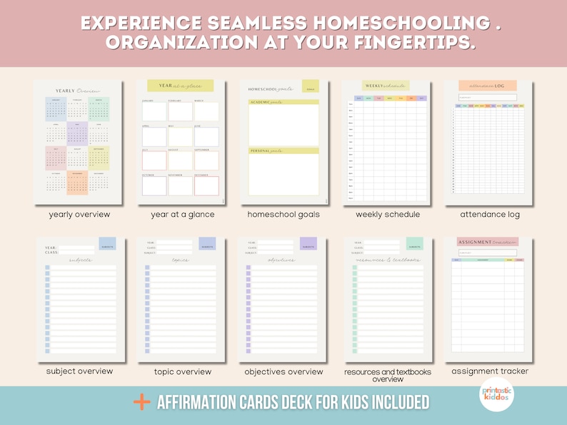 2024-2025 Homeschool Planner Printable: 107-page Teacher Planner (PDF ...