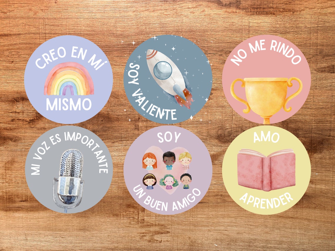 Spanish Affirmation Cards for Kids: Positive Self-esteem (PDF) - Etsy