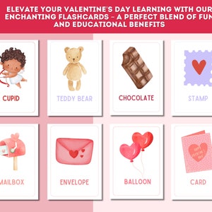 Printable Flashcards, Valentines Day Flashcards, Flashcards, Preschool ...