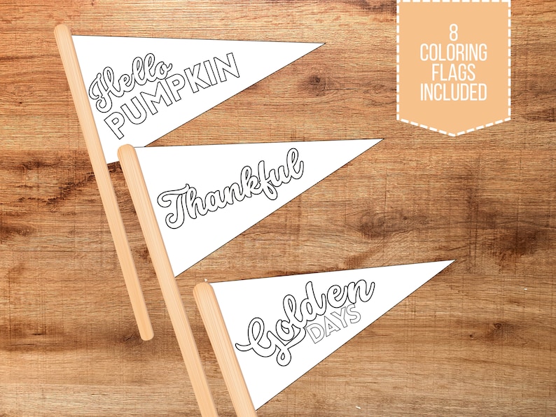 Printable Fall Pennant Flags: Thanksgiving Decor (digital Download) - Etsy