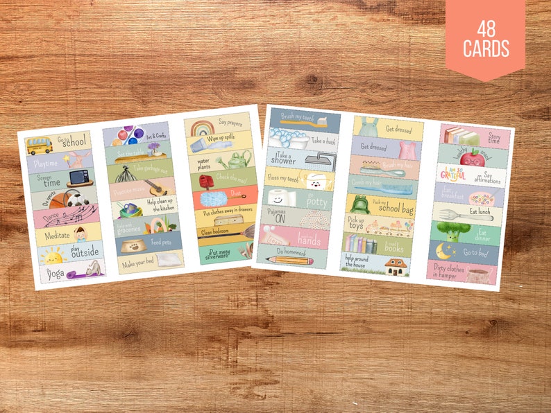 Printable Routine Chart for Kids, Morning Routine Chart for Children ...