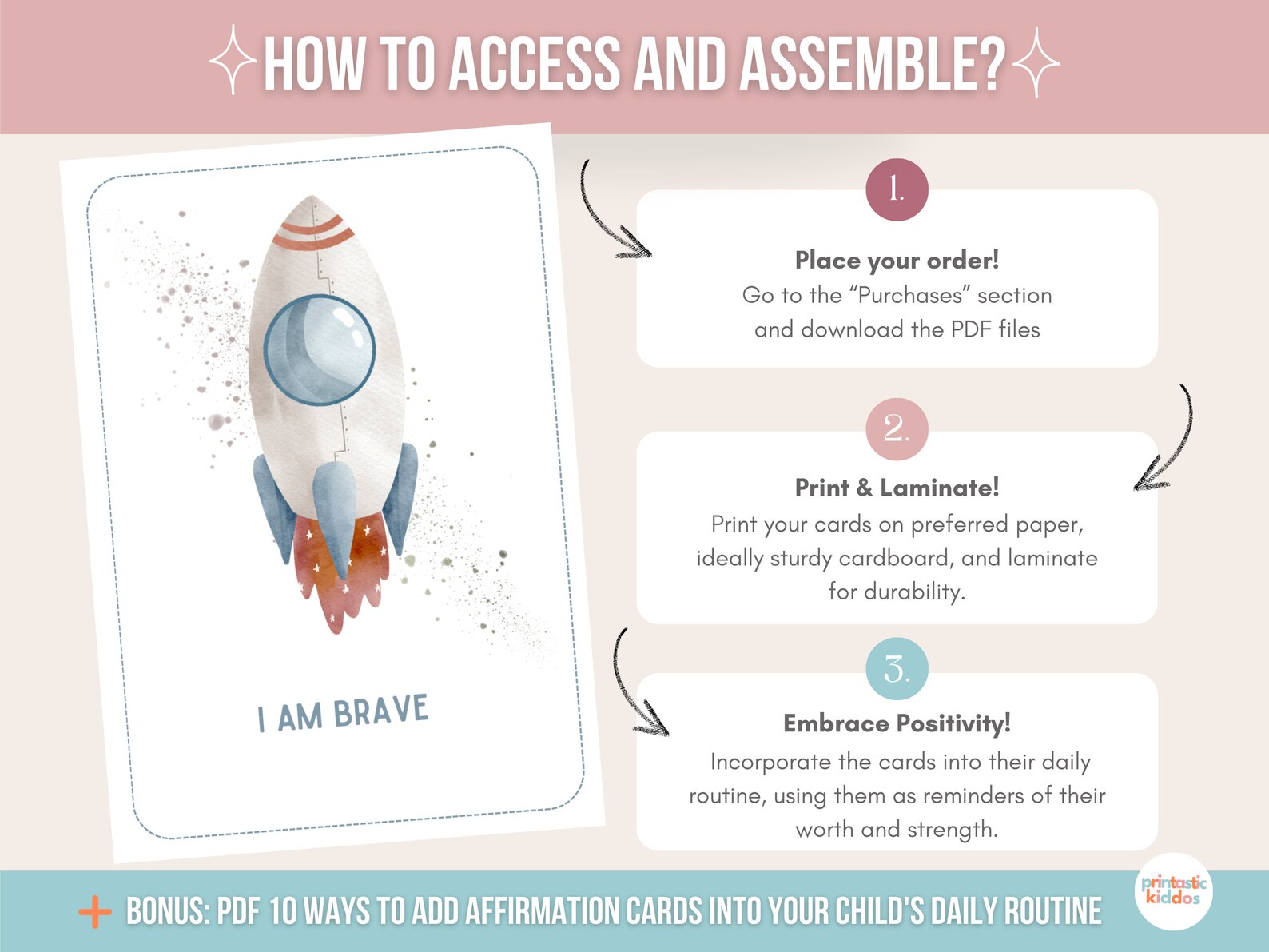 Empowering Affirmation Cards, Printable Affirmation Cards for Kids ...