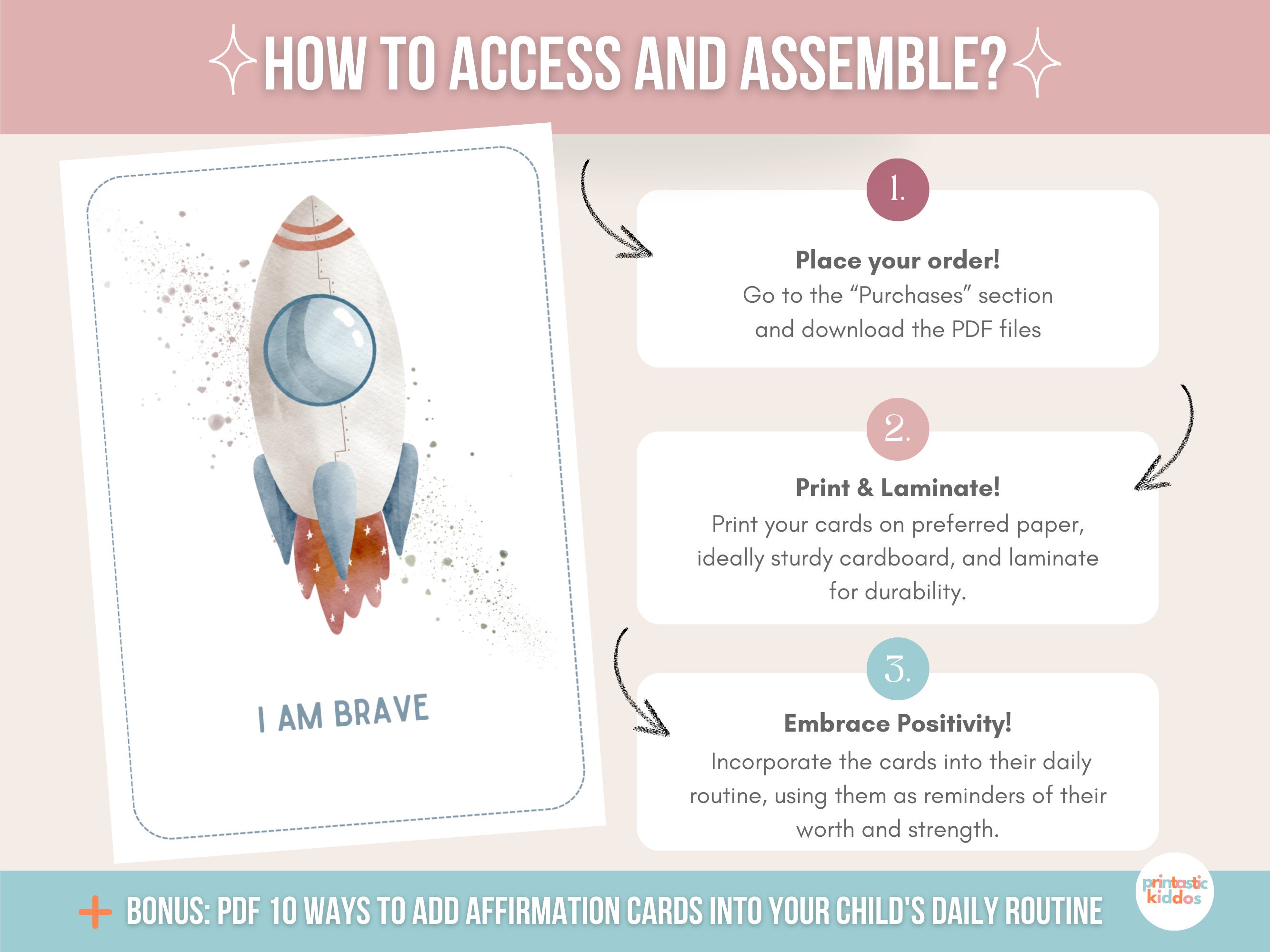 Empowering Affirmation Cards, Printable Affirmation Cards for Kids ...