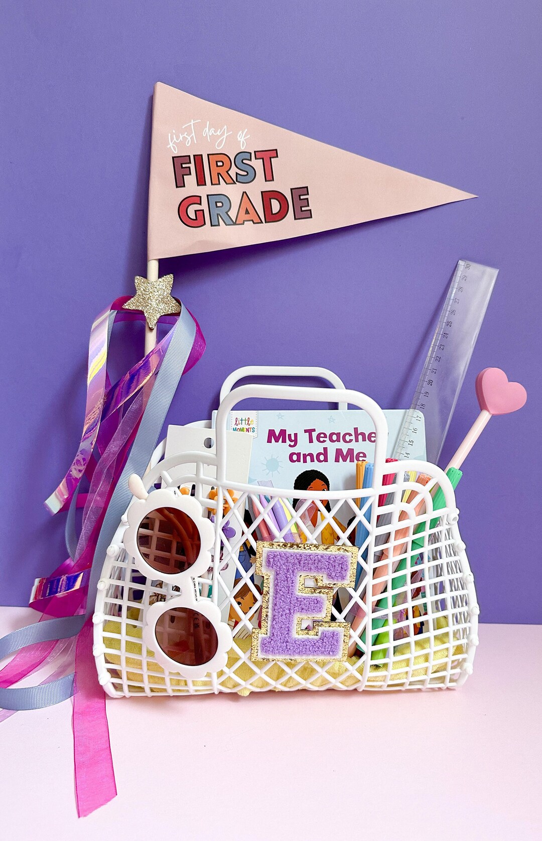 First Day of School Pennant Flag • Pennant Flag Printable • 1st Day of ...