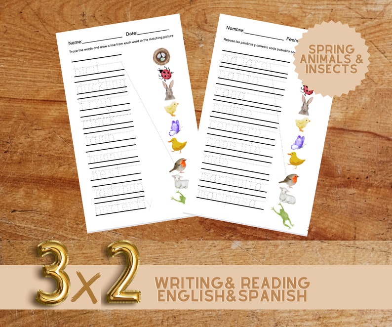 Spring Animals and Insects Busy Book Printable. Printable Flashcards ...