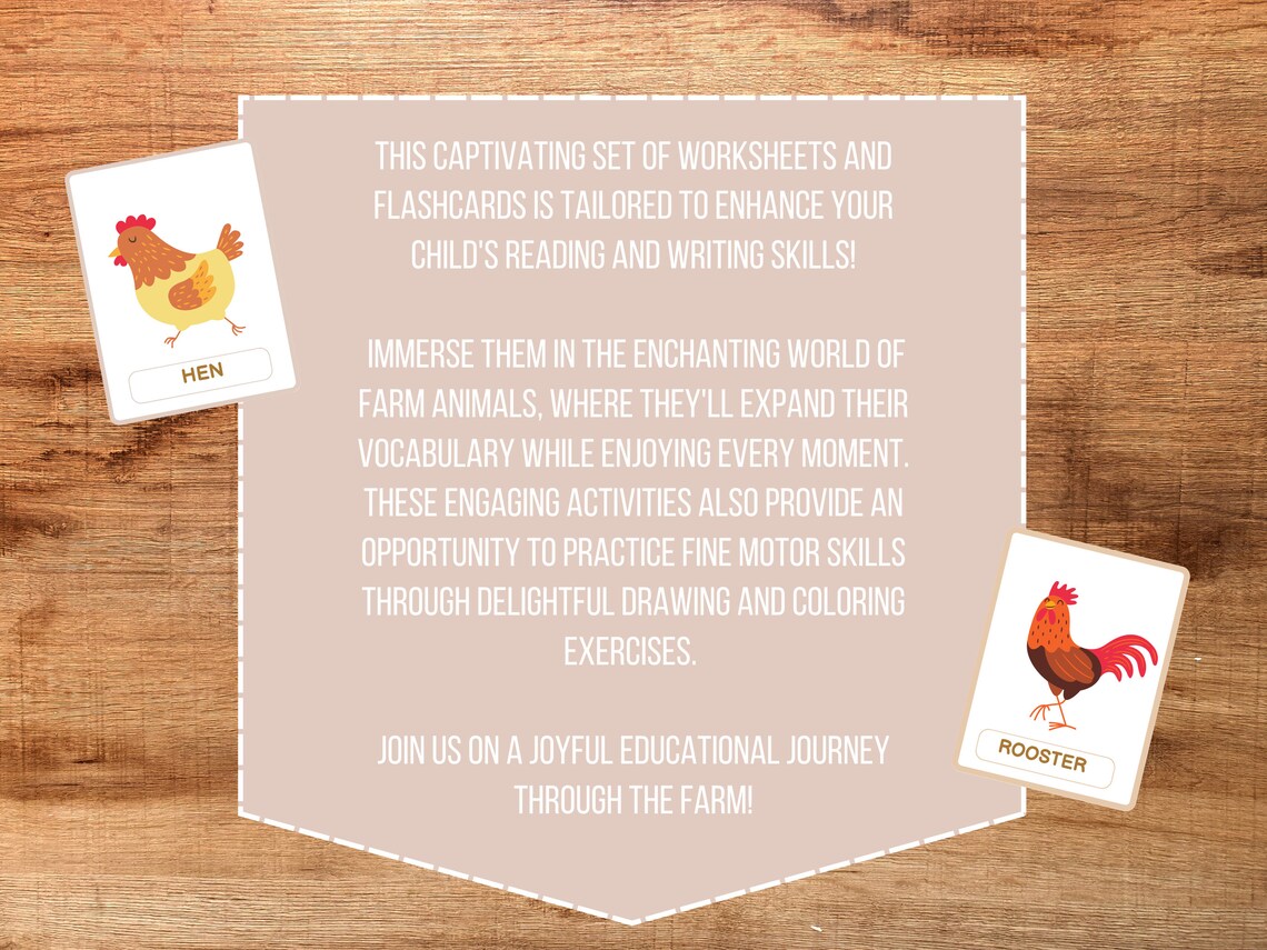 Farm Animals, Busy Book Printable, Printable Flashcards, Preschool Busy ...