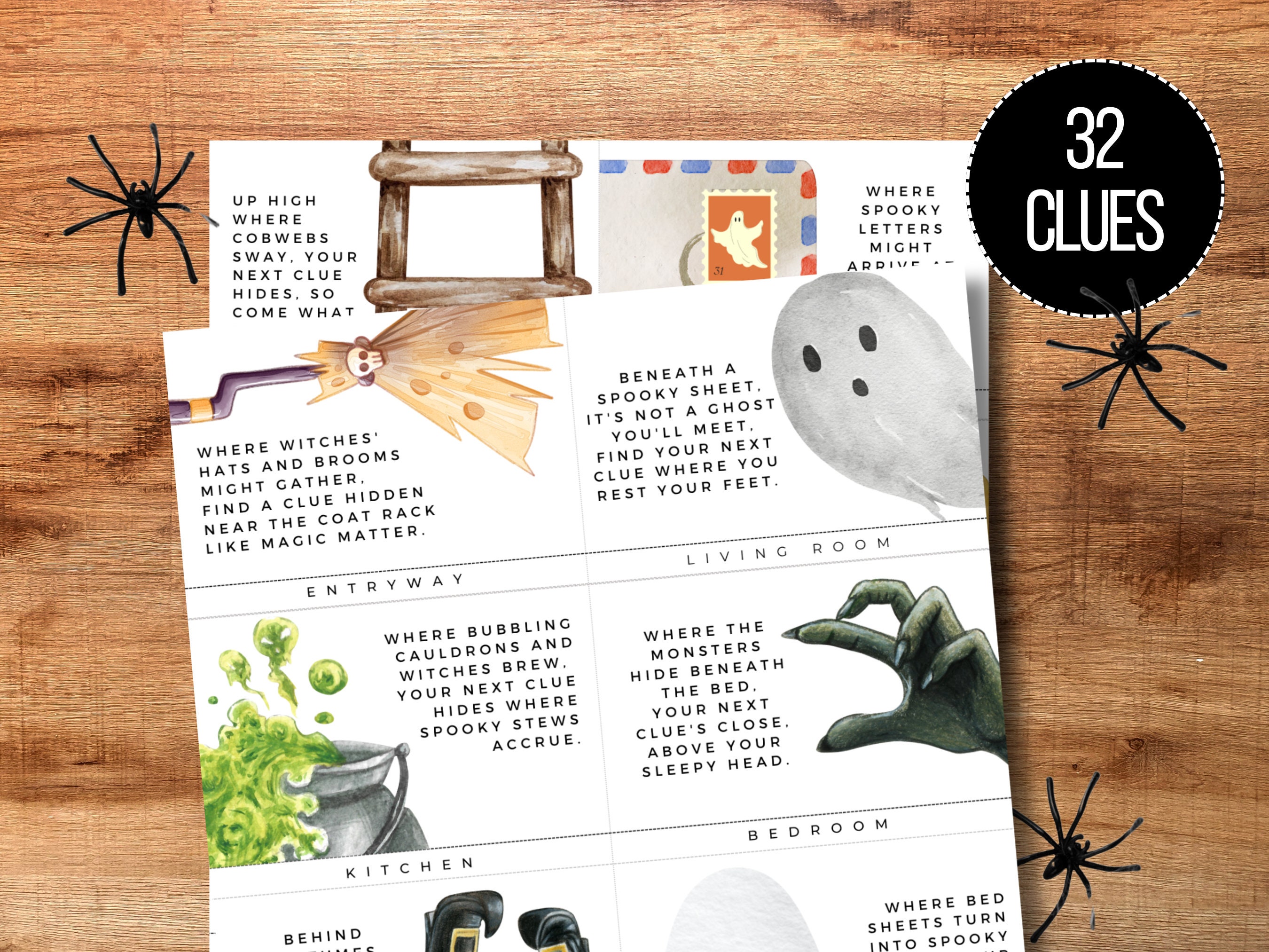 32 Halloween Treasure Hunt Clues Halloween Scavenger Hunt Clues ...