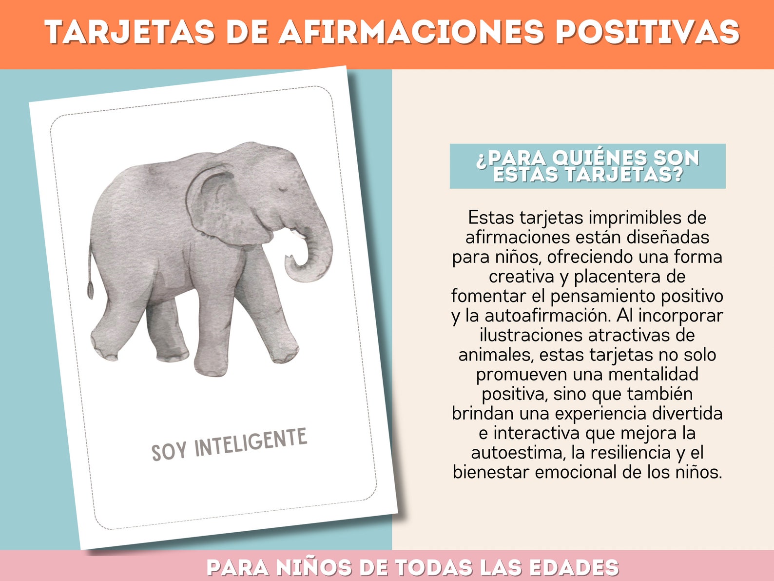 Afirmaciones Positivas Diarias Para Niños En Español | Positive ...