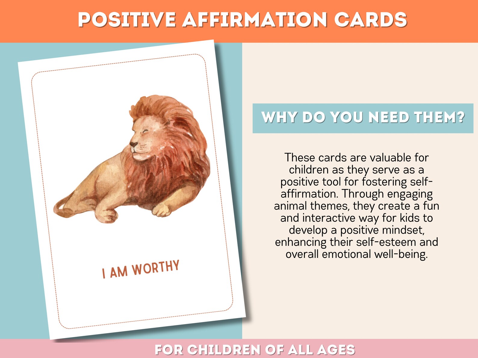 Printable Affirmation Cards for Kids, Positive Learning Flashcards ...