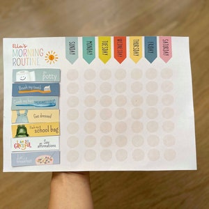 Visual Schedule for Kids, Reward Chart With Stickers, Daily Routine ...