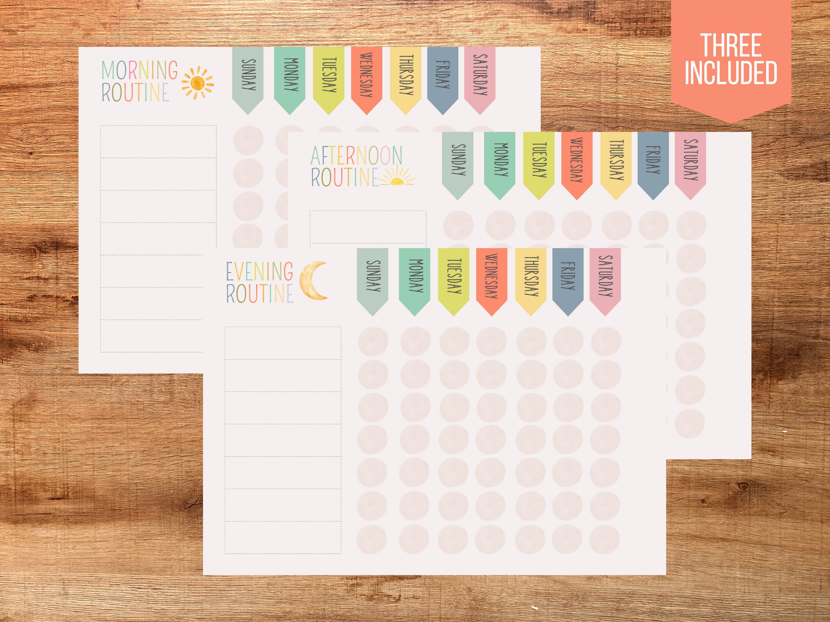 Printable Routine Chart for Kids, Morning Routine Chart for Children ...