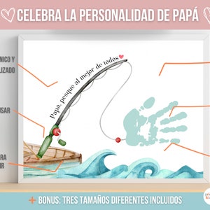 Spanish Father's Day Fishing Handprint Art Gift (digital Download) - Etsy